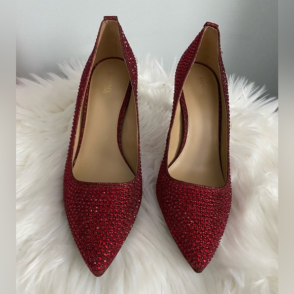 Michael Kors | Shoes | Micheal Kors Red Embellished Pumps | Poshmark